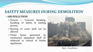 Demolition of building and its precautionary measures as per IS code | PPTX