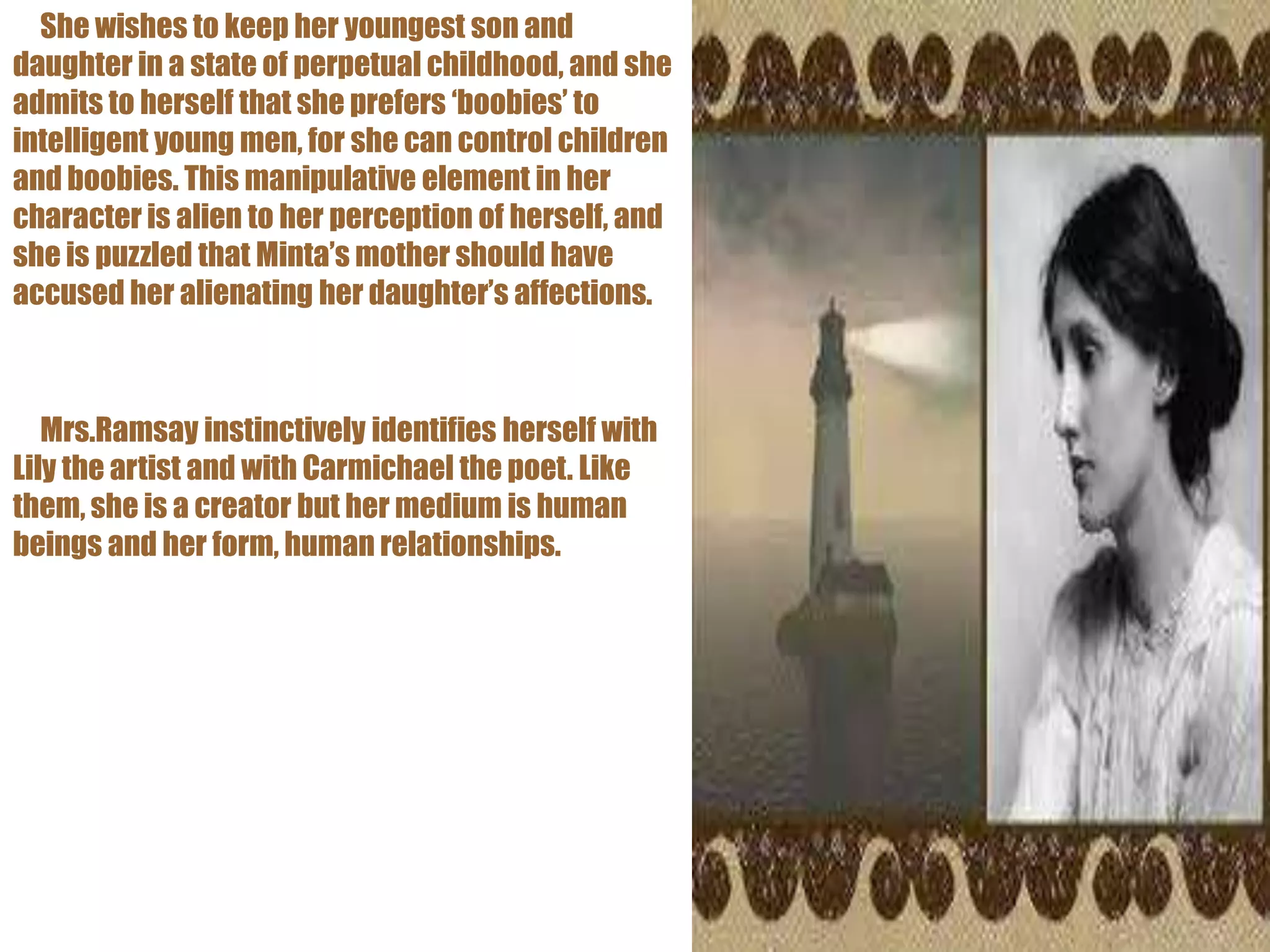 Mrs ramsay’s vision of life and her | PPTX