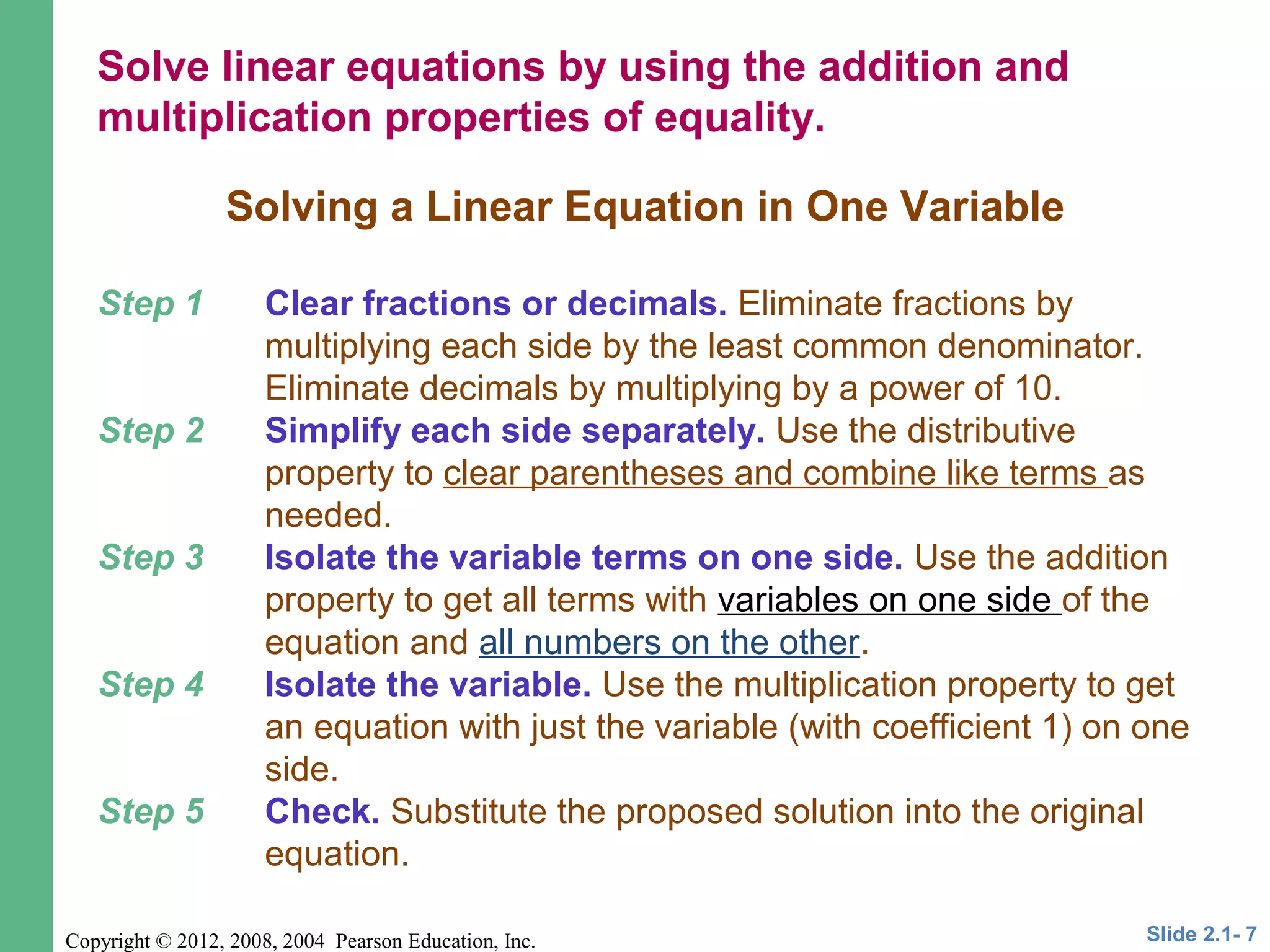 Solving Equations | PPT