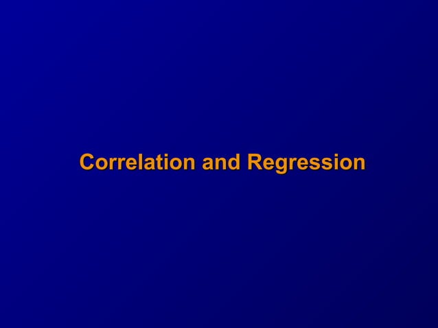 5 regressionand correlation | PPT | Physics | Science