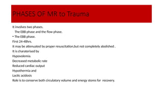 Metabolic Response to Trauma..in burns, fracture | PPT
