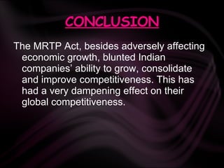 Mrtp act | PPT
