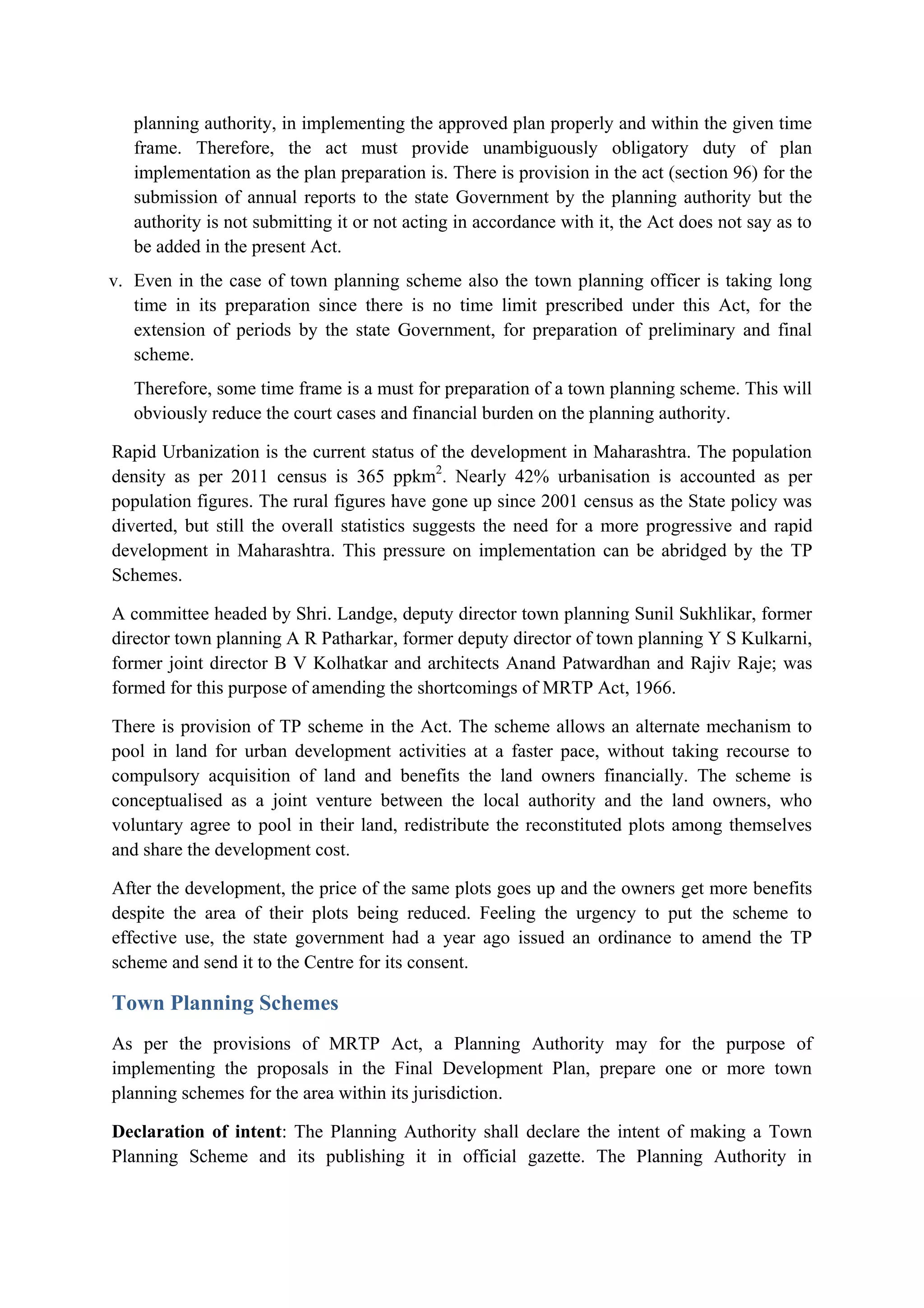 Maharashtra Regional Town Planning Act | PDF