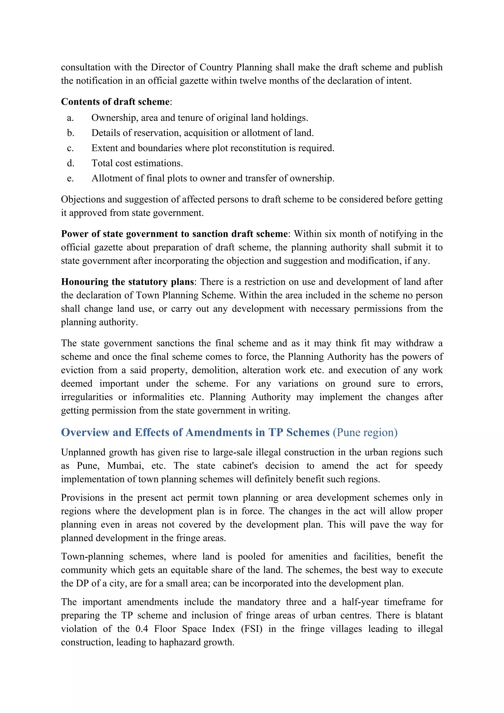 Maharashtra Regional Town Planning Act | PDF