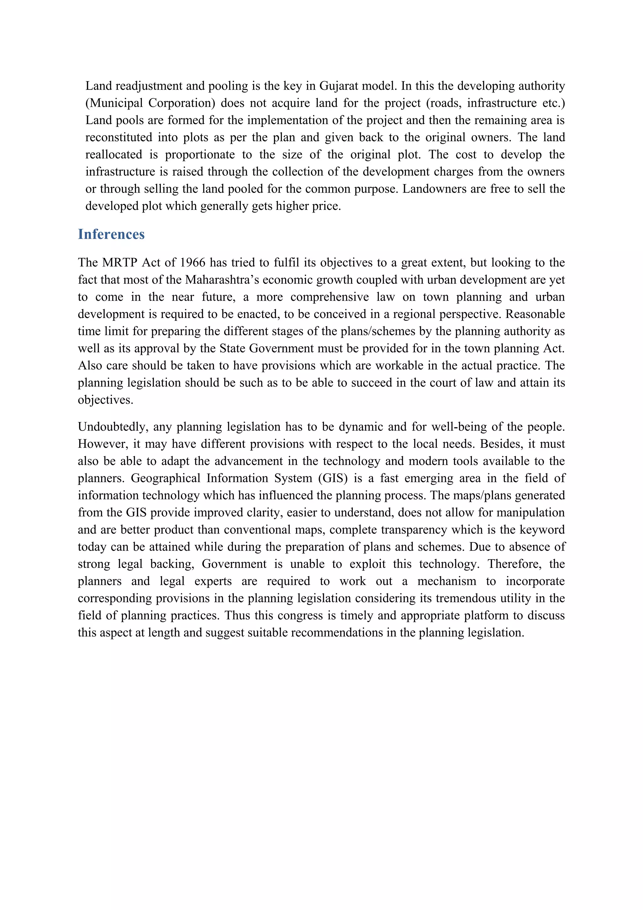 Maharashtra Regional Town Planning Act | PDF