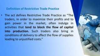 Monopoly and restrictive trade practices MRTP Act | PPTX | Business ...