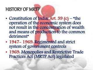 Mrtp act | PPTX