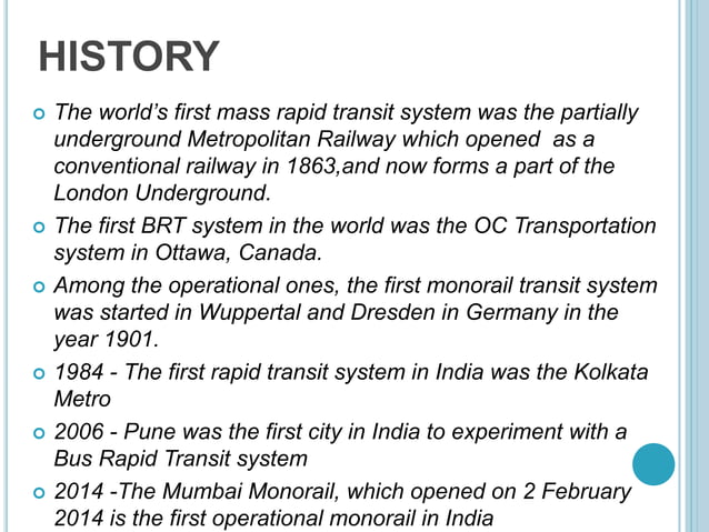 MASS RAPID TRANSIT SYSTEM | PPTX
