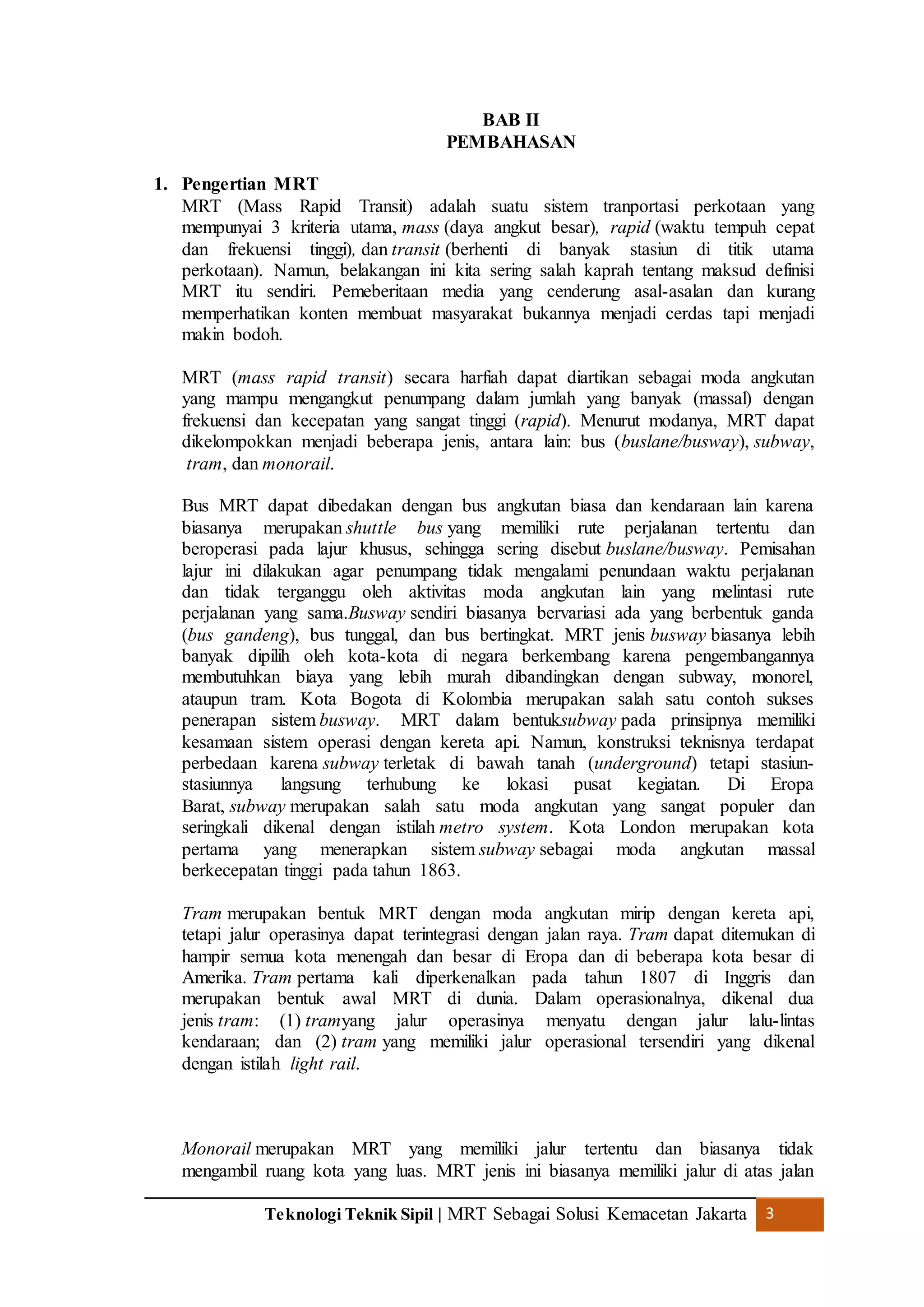 MRT sebagai solusi kemacetan jakarta (dimas bayu) | DOCX