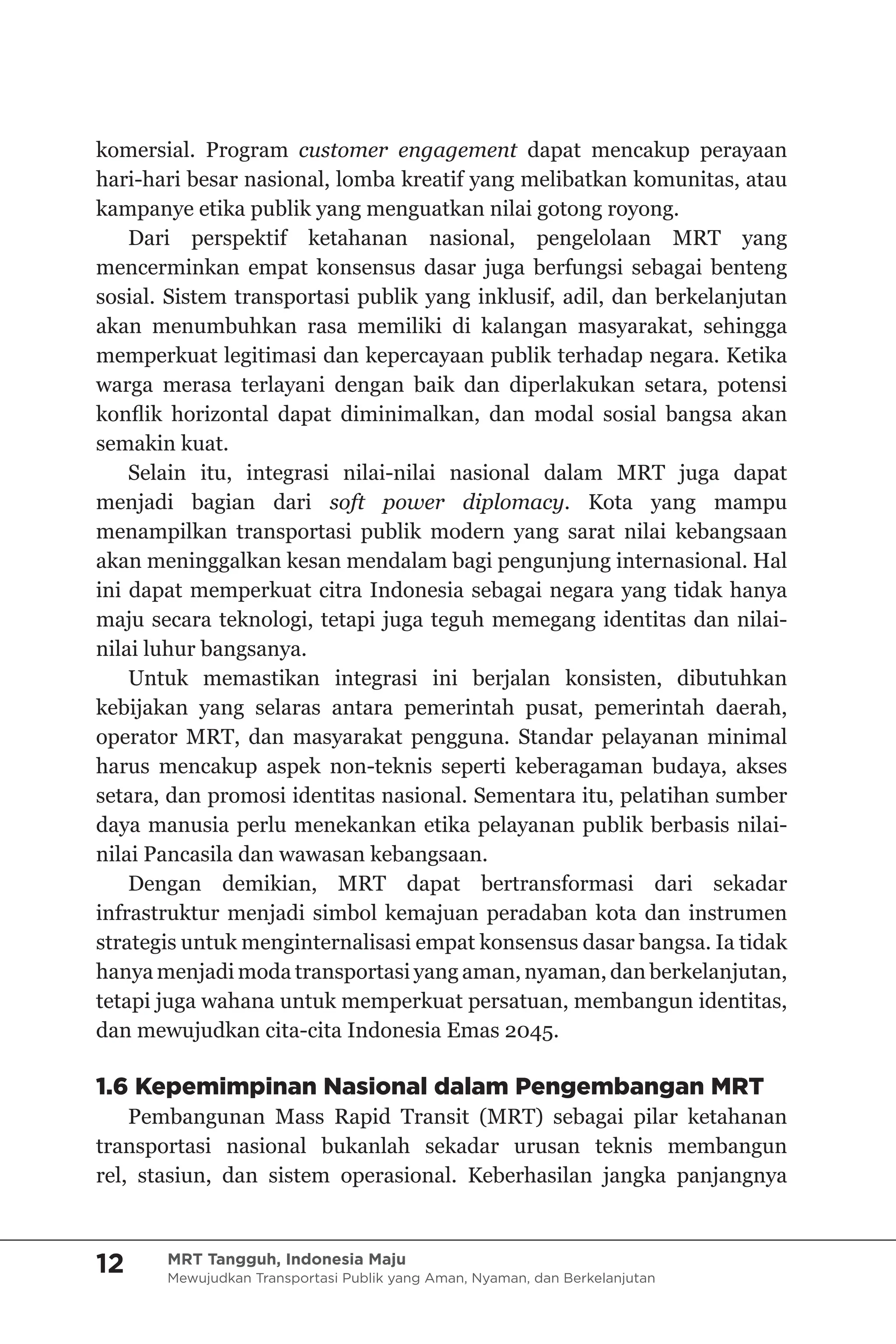 MRT Tangguh, Indonesia Maju: Mewujudkan Transportasi Publik yang Aman ...