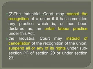 Maharashtra Recognition of Trade Unions & Prevention of Unfair Labour ...