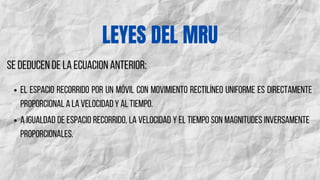 MOVIMIENTO RECTILINIO UNIFORME (MRU) | PPTX