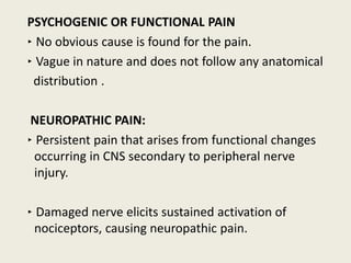 Pain and pain pathways | PPTX