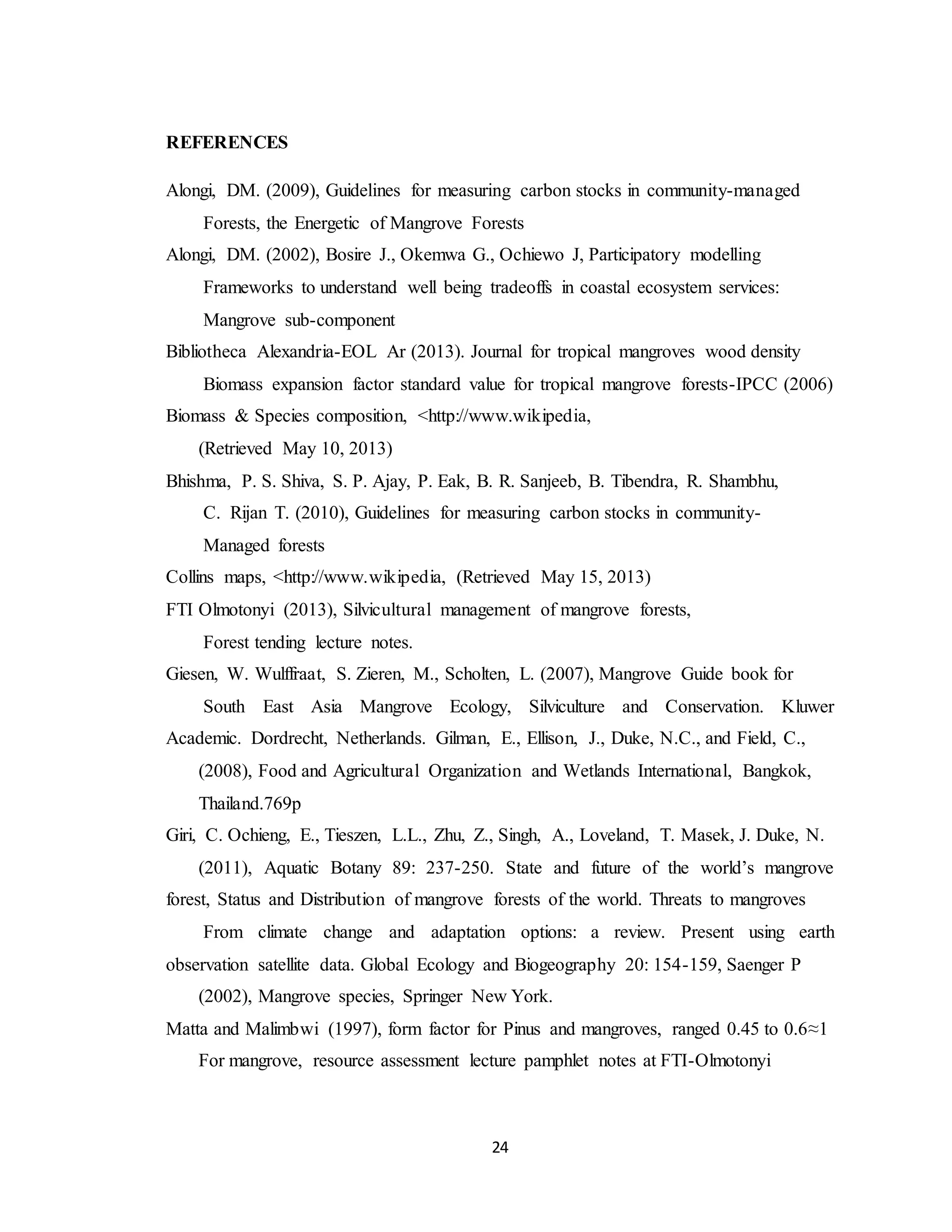 Tree species composition and above ground tree biomass estimation | DOCX