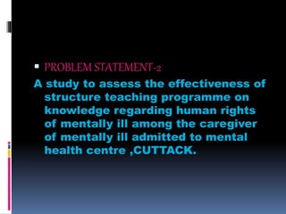 Research problems statement | PPTX
