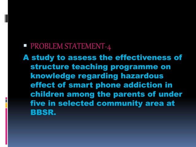 Research problems statement | PPTX | Mental Health | Diseases and ...