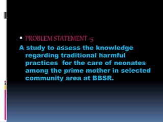 Research problems statement | PPTX