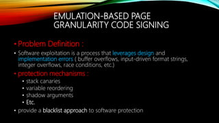 Emulation-based SW protection | PPT