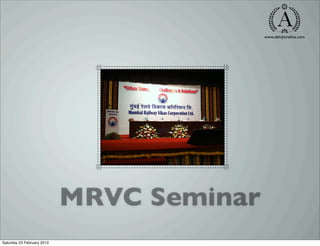 MRVC Seminar on Urban Transport | PDF