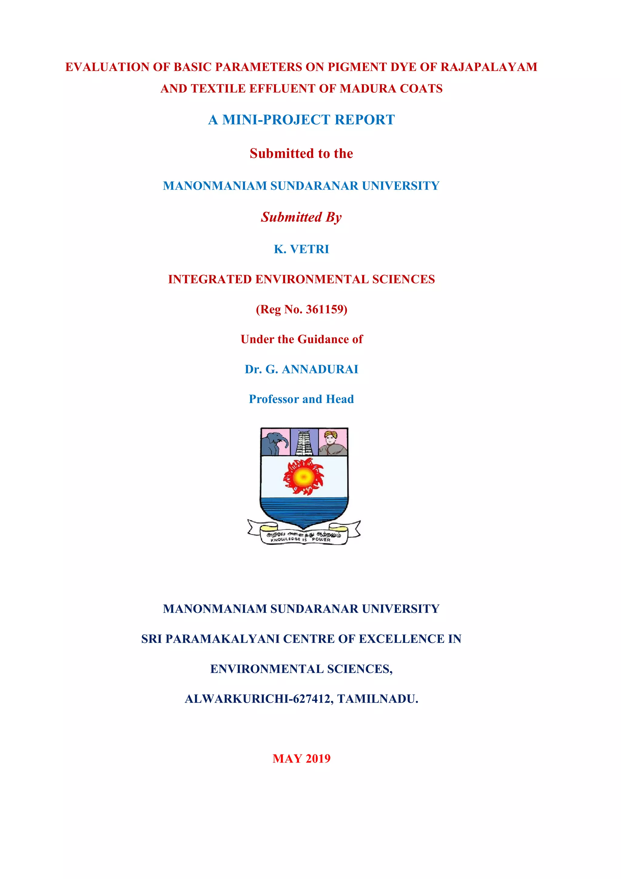 A MINI PROJECT REPORT ON MADURA COATS | PDF