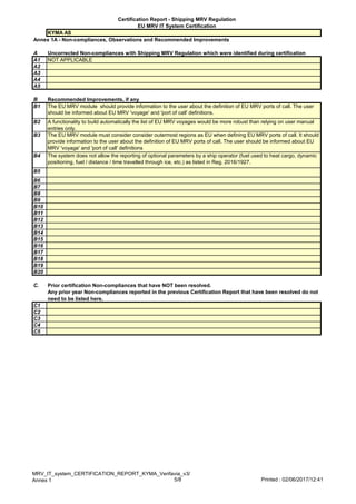 Mrv it system_certification_report_kyma_verifavia_vf | PDF