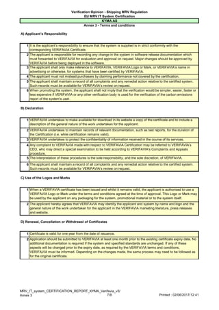 Mrv it system_certification_report_kyma_verifavia_vf | PDF
