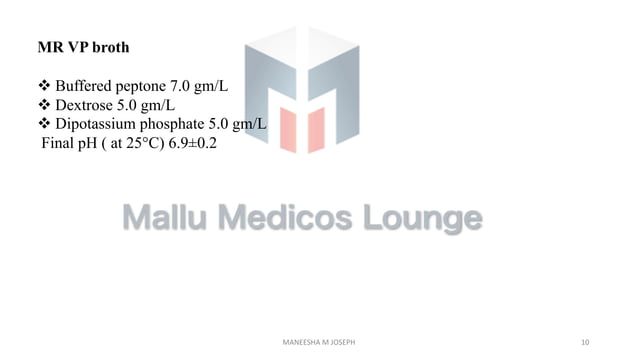 Methyl Red (MR) and Voges-Proskauer (VP) Test | PDF | Chemistry | Science