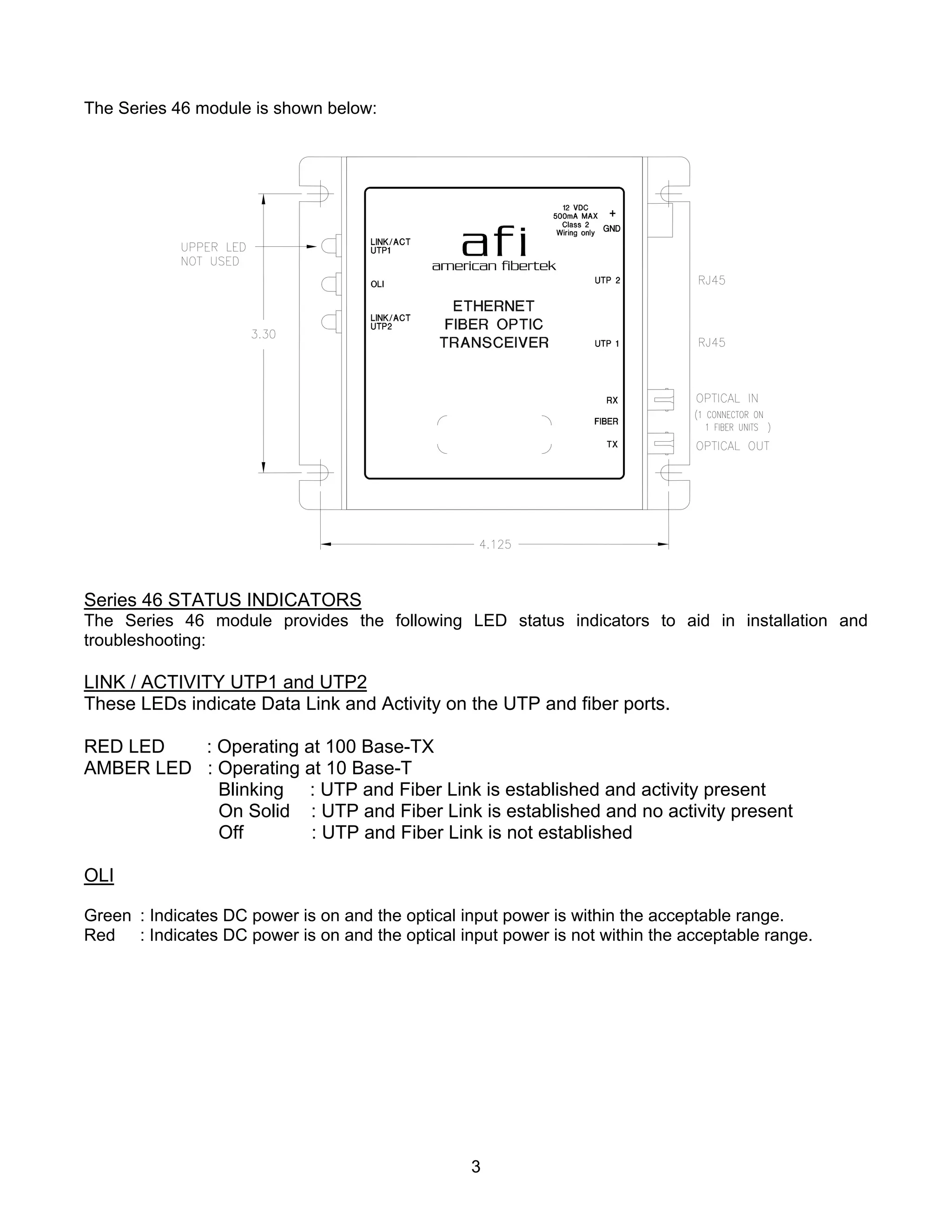 American Fibertek MRX-46-FX-SL-SC User Manual | PDF