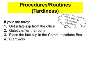 Mr yaks classroom management plan | PPTX | Homework and Study | Education