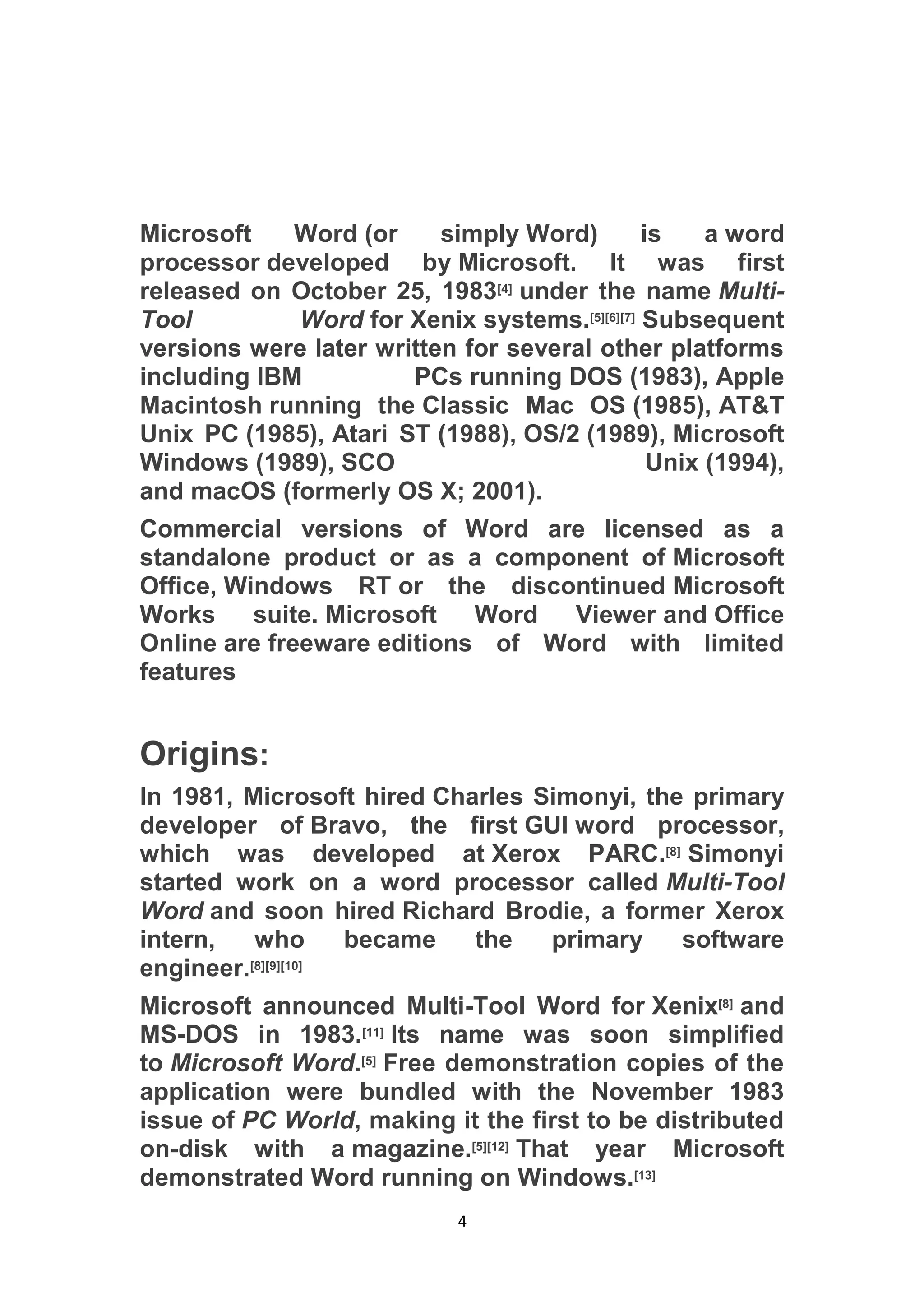 microsoft word | PDF