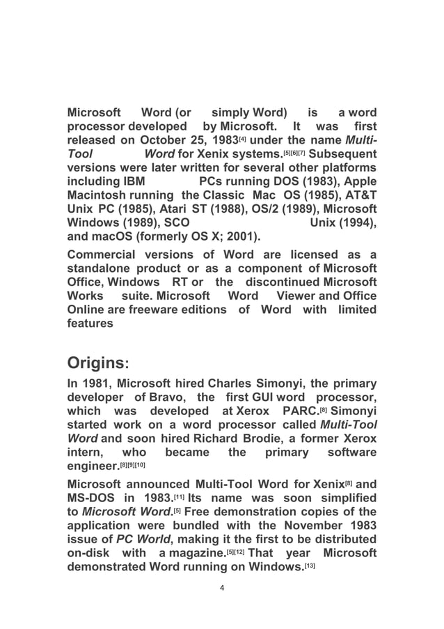 microsoft word | PDF