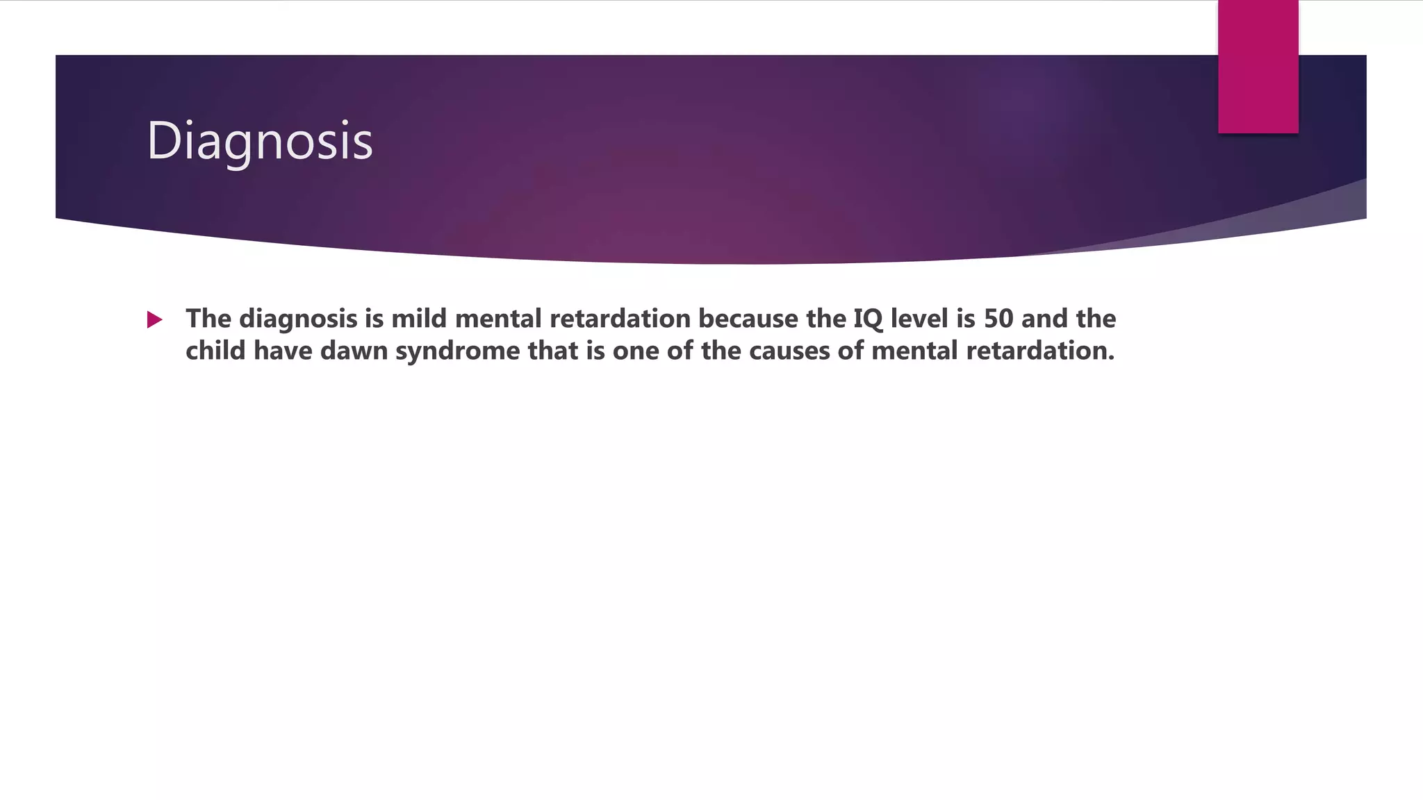 Mental retardation Case study | PPTX