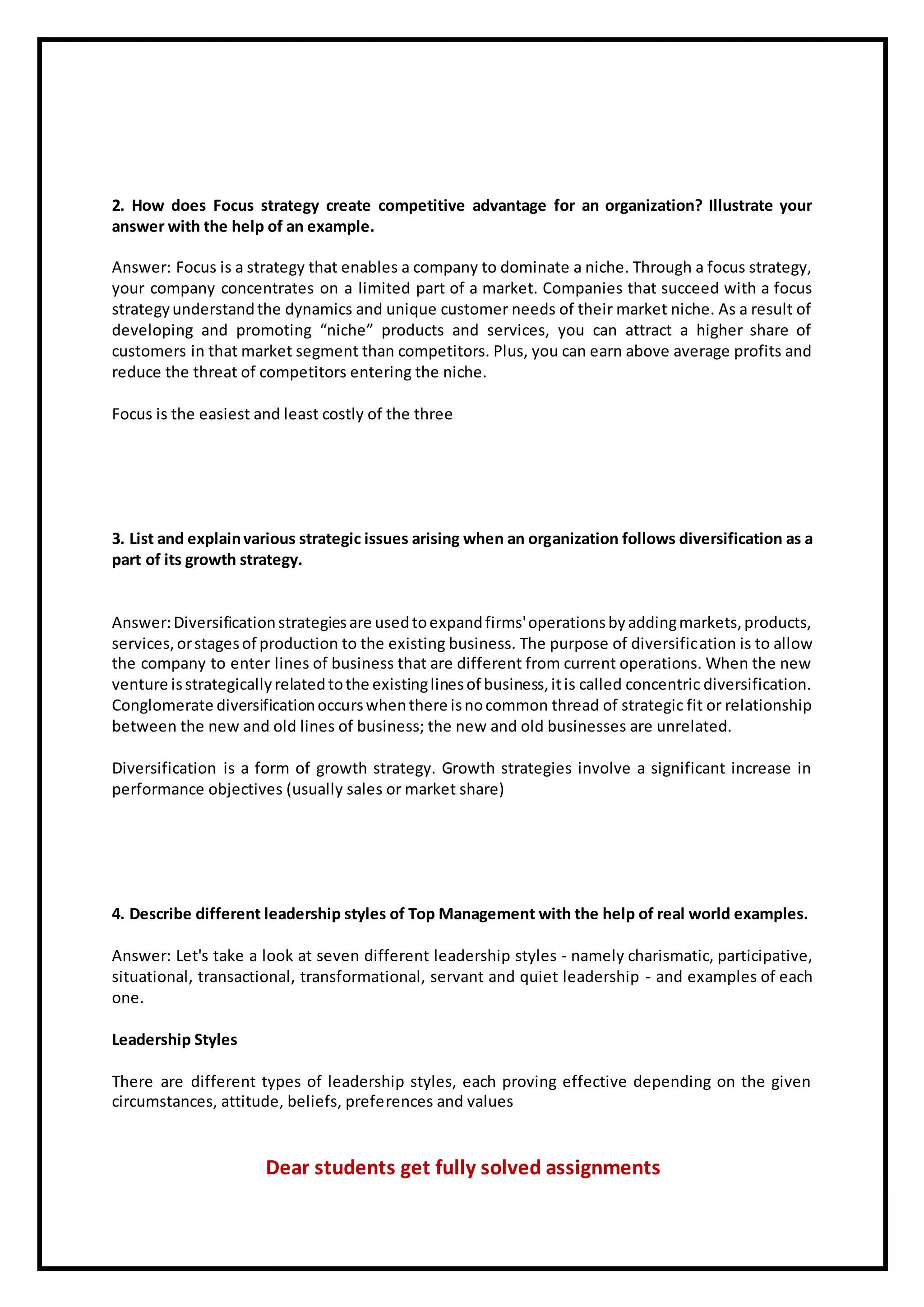 Ms 11 strategic management | DOCX