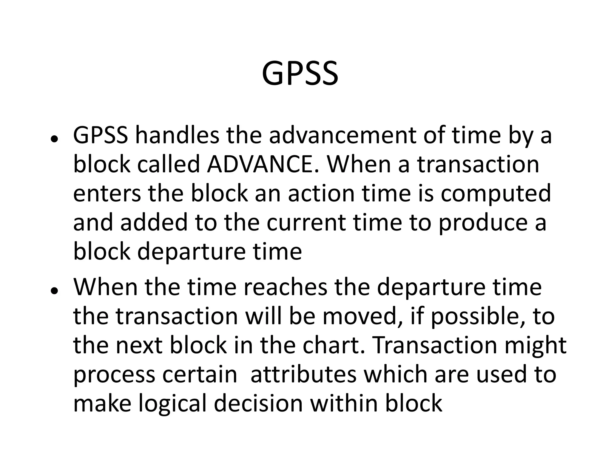 General purpose simulation System (GPSS) | PPTX