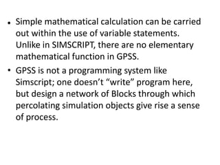 General purpose simulation System (GPSS) | PPTX