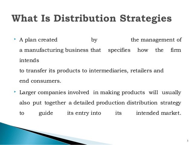 Distribution Strategy