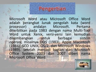 Ms. word | PPT