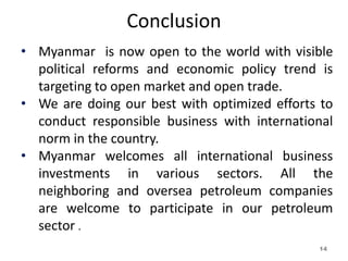 Myanmar Country Presentation at ACEF 2014 | PPT
