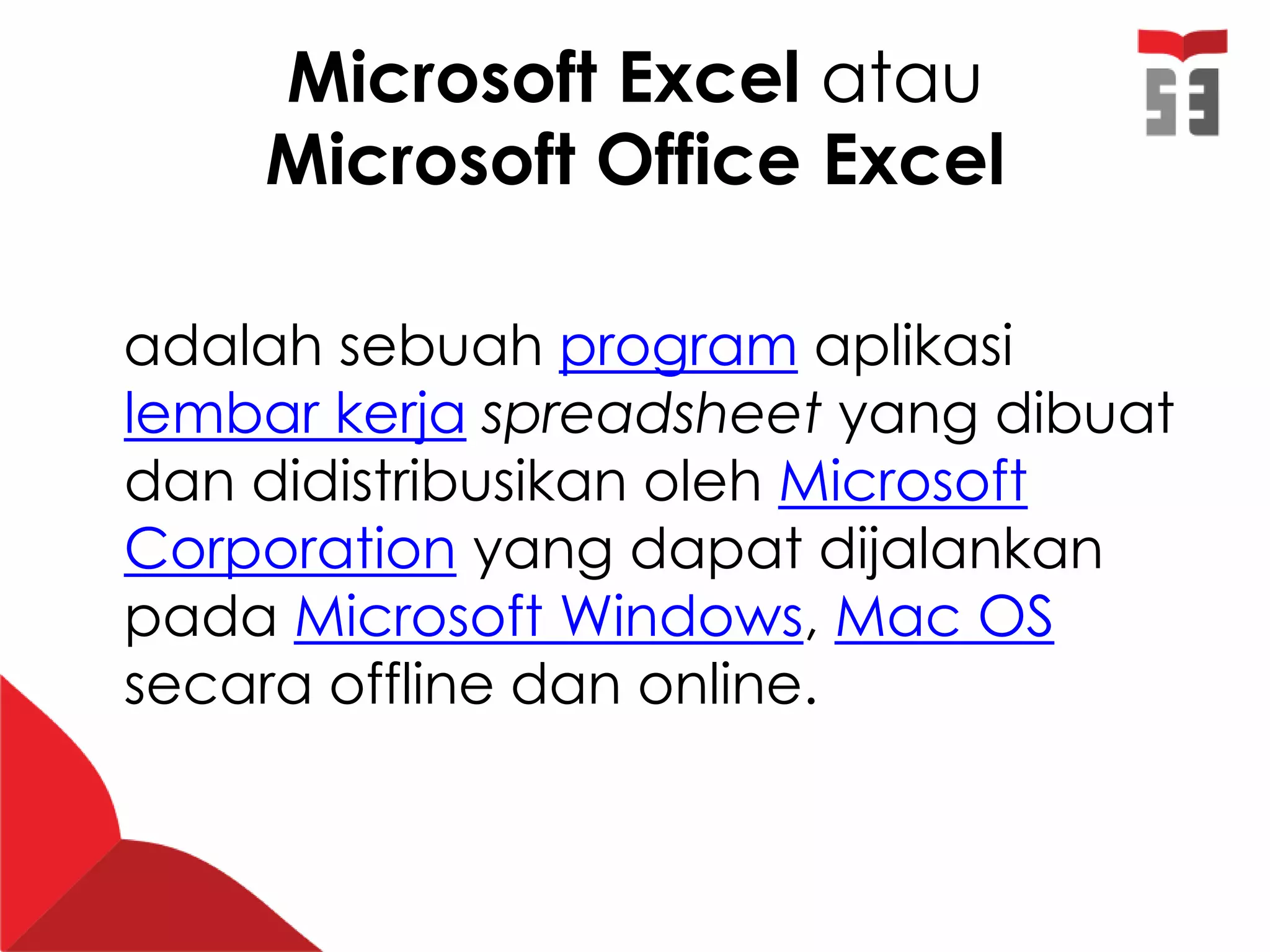 perangkat lunak lembar sebar | PPTX