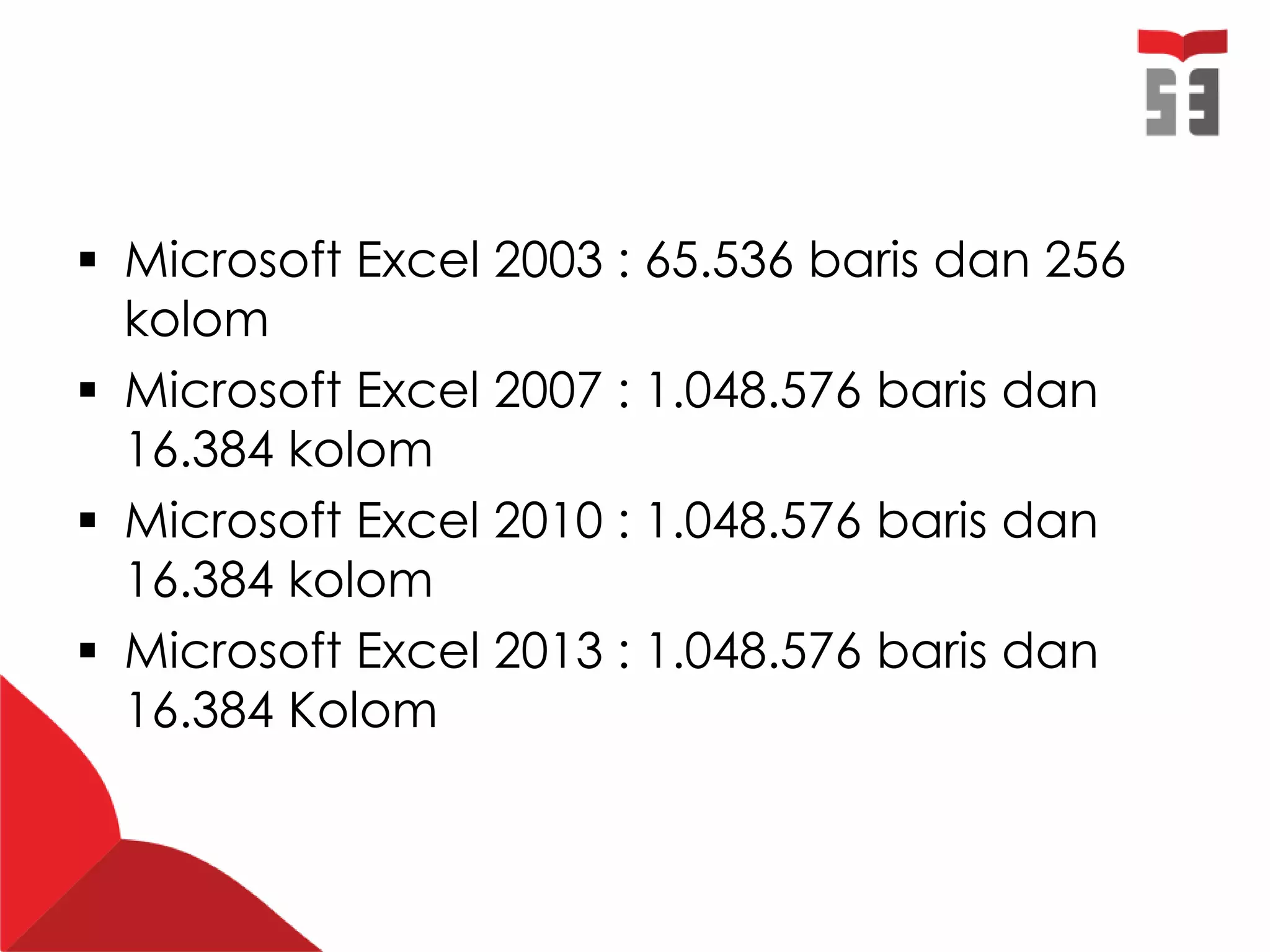 perangkat lunak lembar sebar | PPTX