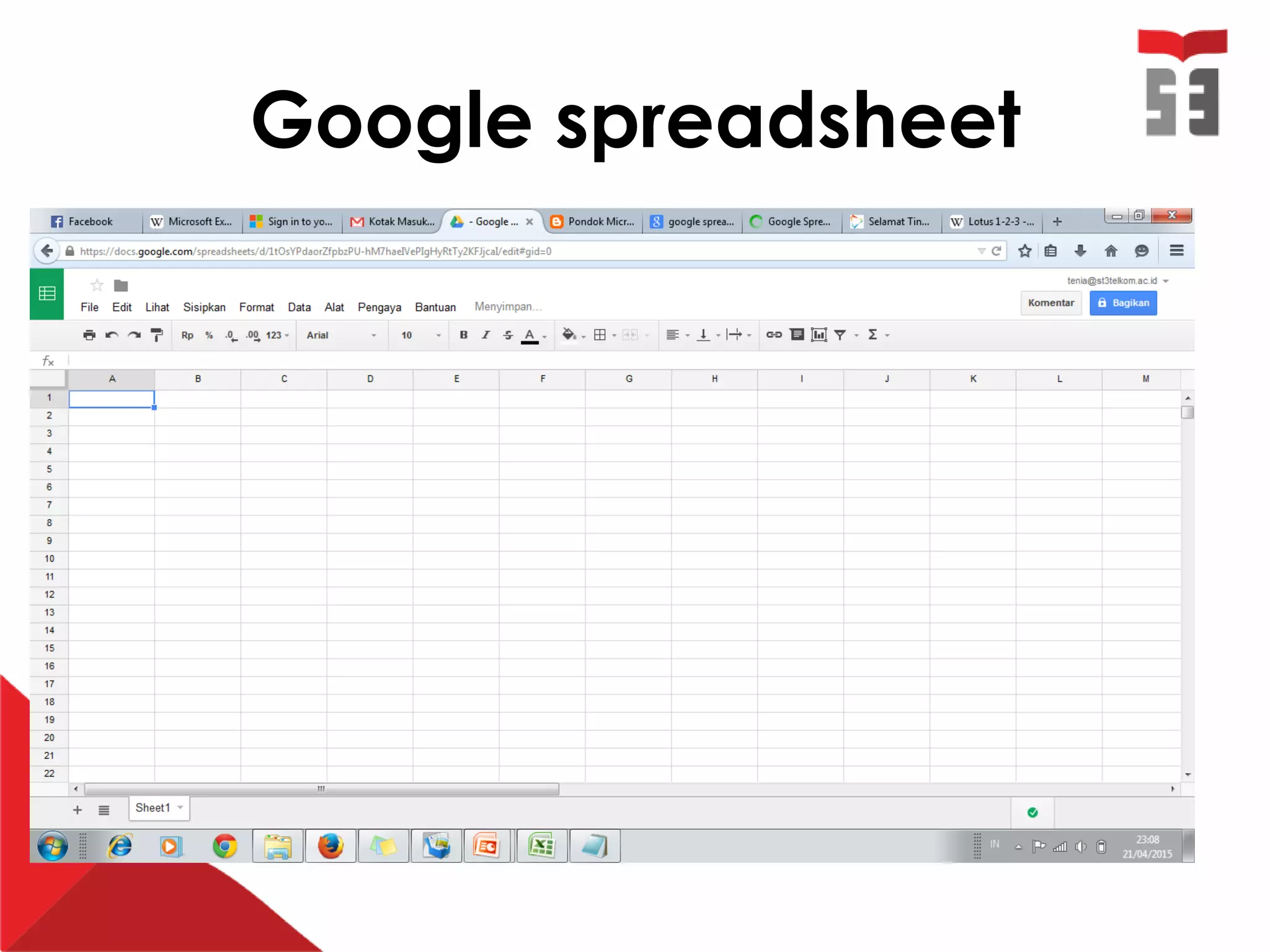 perangkat lunak lembar sebar | PPTX