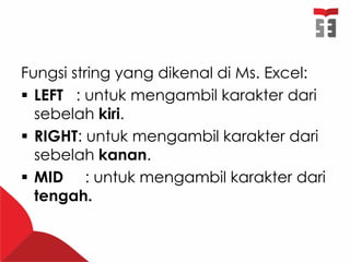 perangkat lunak lembar sebar | PPTX