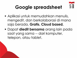 perangkat lunak lembar sebar | PPTX