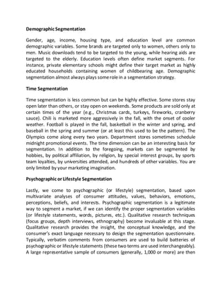MARKETING SEGMENTATION | PDF
