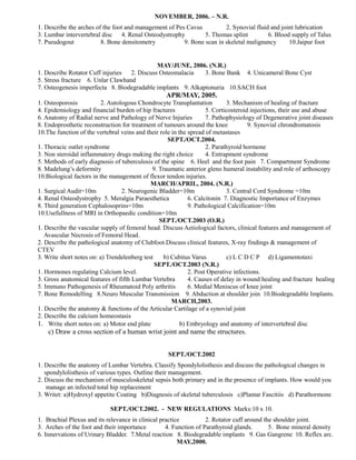 Ms.ortho previous question papers | RTF