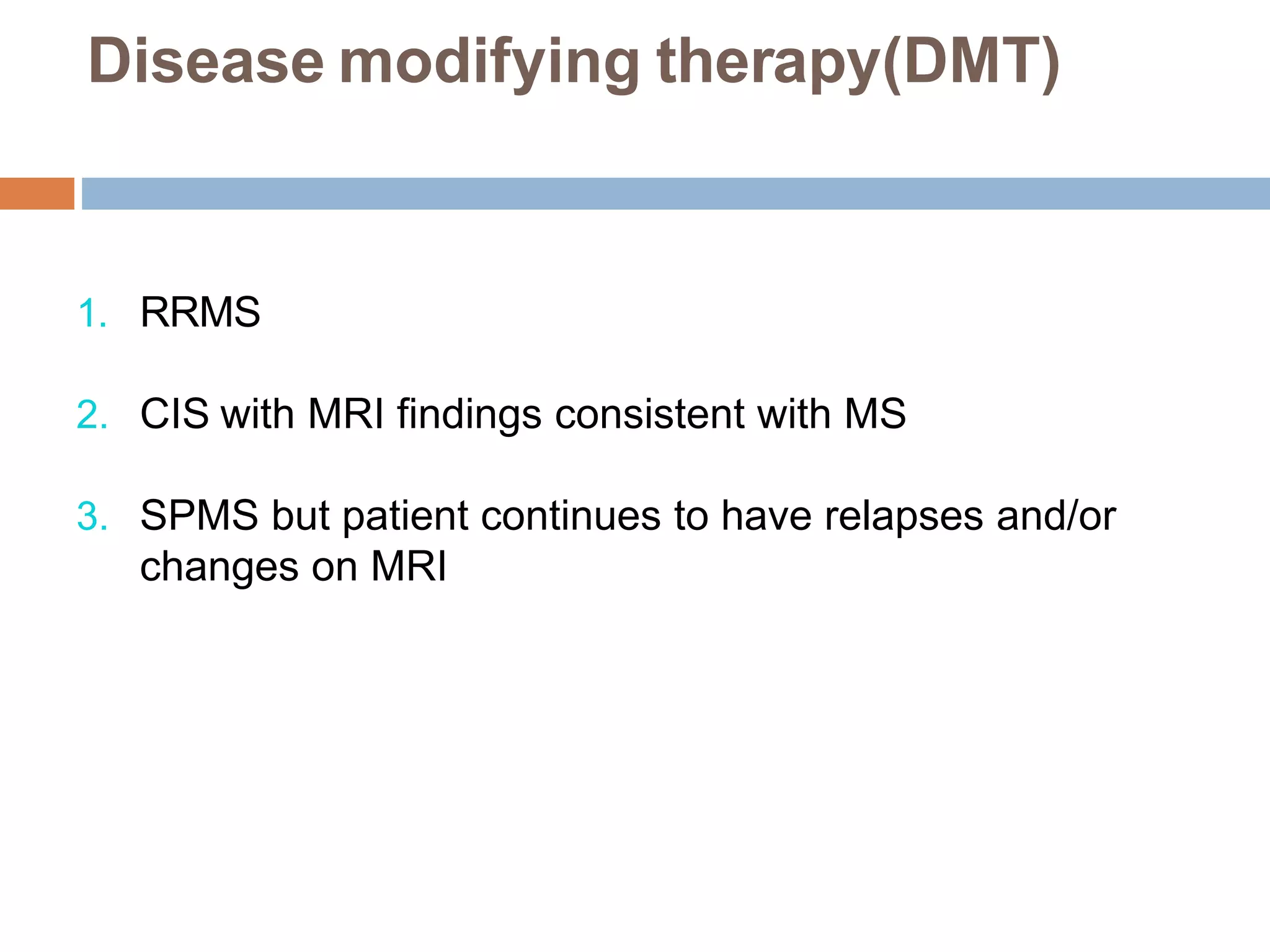 multiple sclerosis- recent guidelines 2018 | PPTX