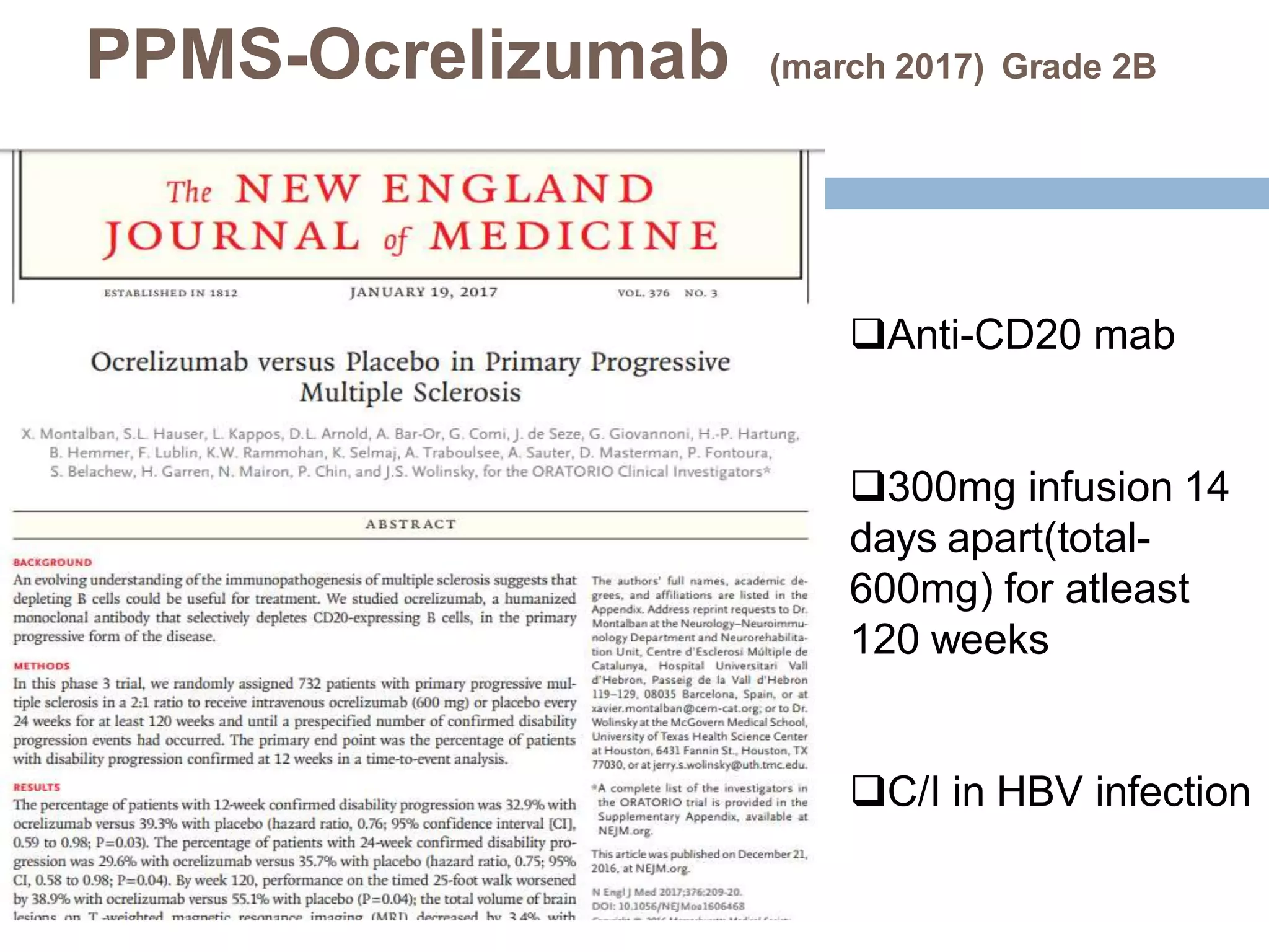 multiple sclerosis- recent guidelines 2018 | PPTX