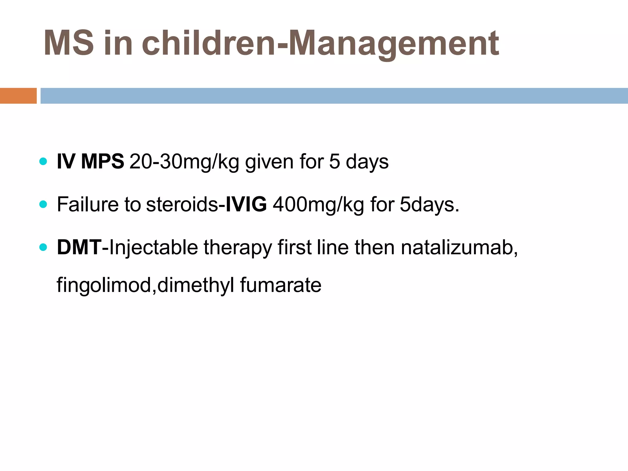 multiple sclerosis- recent guidelines 2018 | PPTX