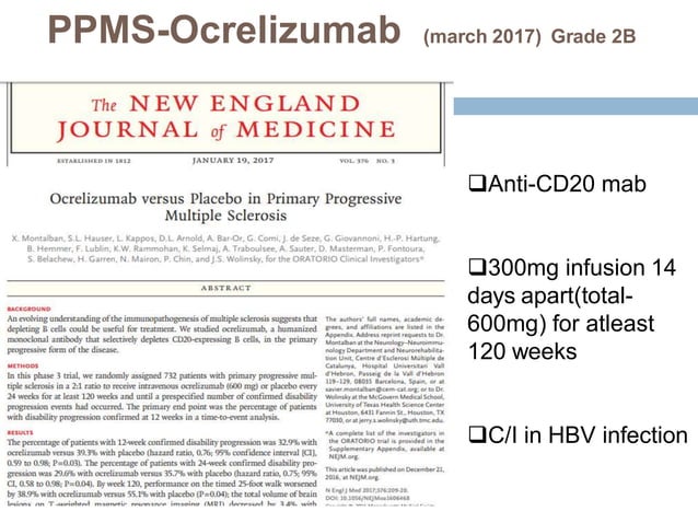 multiple sclerosis- recent guidelines 2018 | PPTX