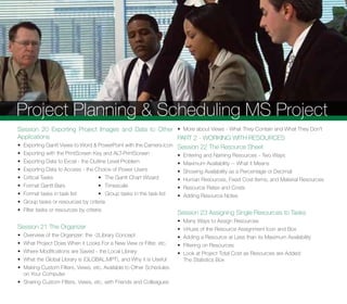 Ms.project brochure | PDF